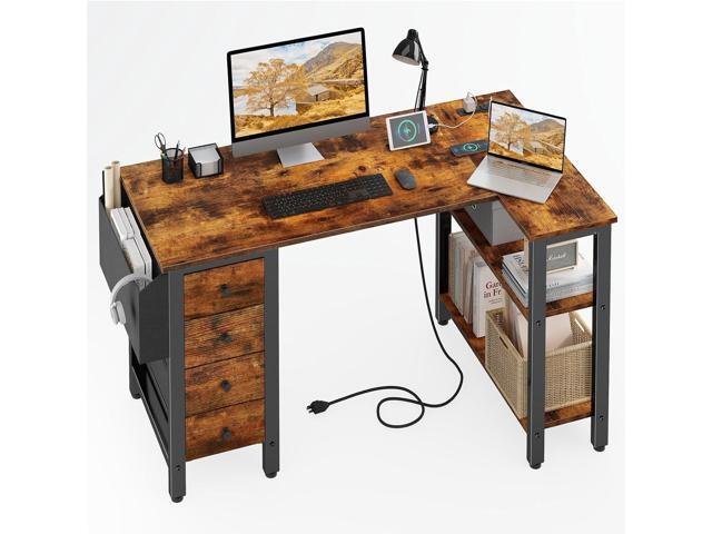 Click here for Lufeiya L Shaped Desk with Drawers & Storage Shelv... prices
