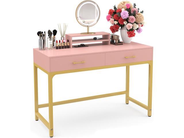 Click here for WESTREE Women Makeup Vanity Desk with 2 Drawers -... prices