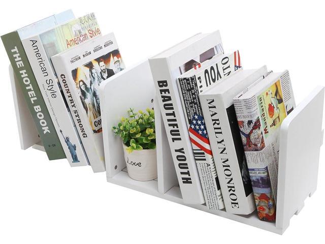 Click here for MyGift White Wood Desktop Bookshelf Organizer  Exp... prices