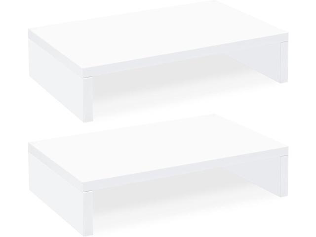 Click here for TEAMIX White Monitor Stand Riser-2 Pack Wood 2 Tie... prices
