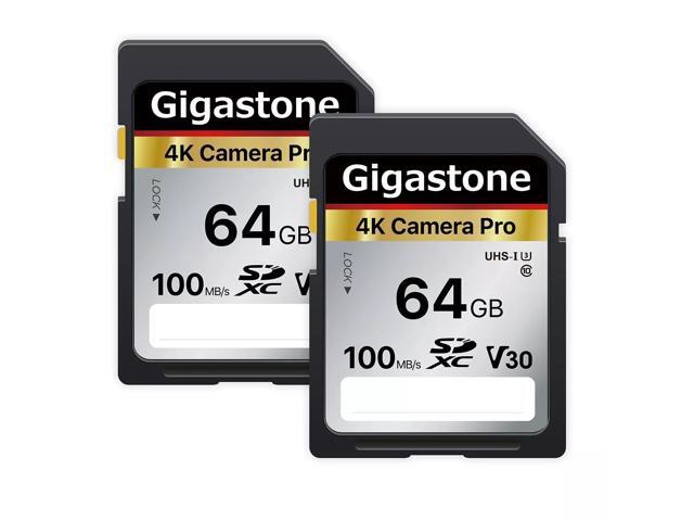 Click here for GIGASTONE 64GB 2-Pack SD Card V30 SDXC Memory Card... prices