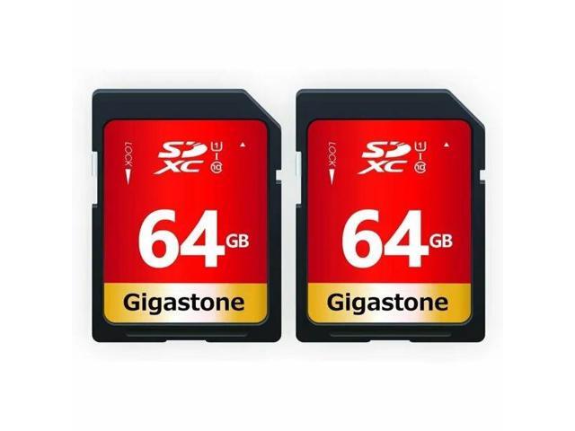 Click here for GIGASTONE 64GB 2 Pack SD Card UHS-I U1 Class 10 SD... prices