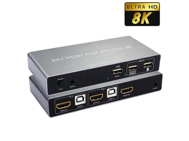 Click here for 8K HDMI KVM Switch 2 in 1 out 8K 60Hz HDMI USB KVM... prices