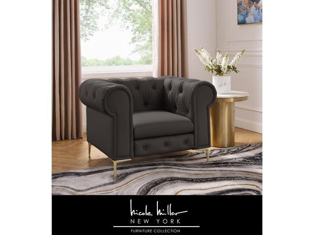 Click here for Nicole Miller Georgina Chesterfield Club Chair - B... prices