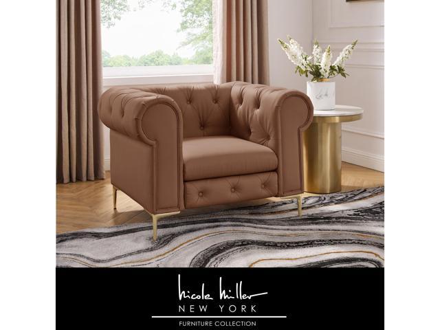 Click here for Nicole Miller Georgina Chesterfield Club Chair - B... prices