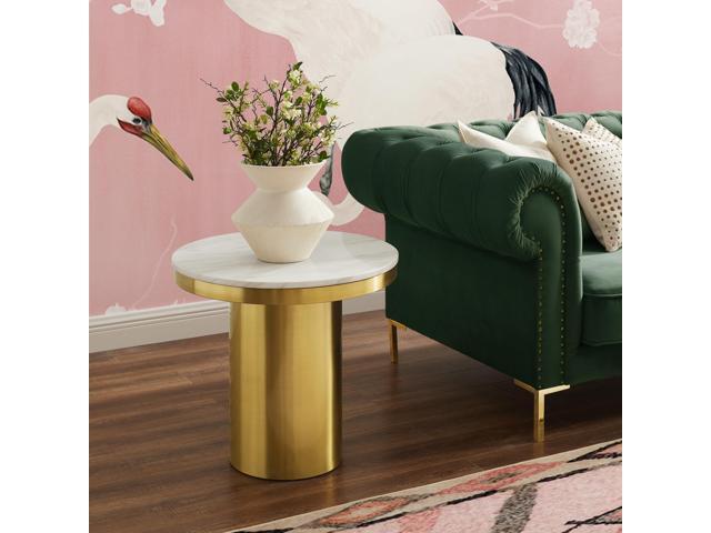 Click here for Inspired Home Mckinlee End Table - Stainless Steel... prices