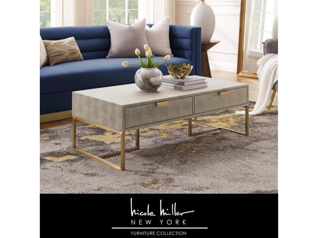 Click here for Nicole Miller Calum Coffee Table - 2 Drawers Brush... prices