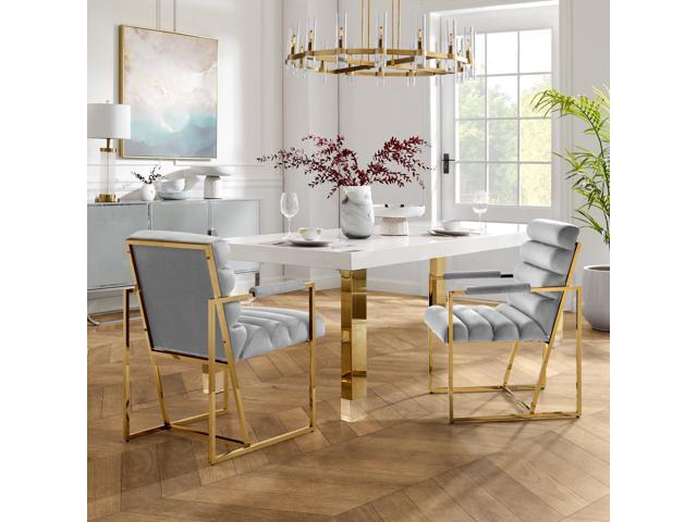 Click here for Inspired Home Lora Dining Chair - Upholstered  Sta... prices