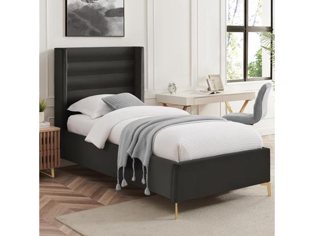 Click here for Inspired Home Laron Platform Bed - Upholstered Win... prices