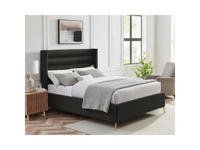 Click here for Inspired Home Laron Platform Bed - Upholstered Win... prices