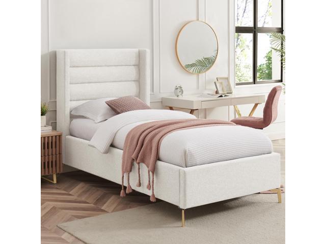 Click here for Inspired Home Laron Platform Bed - Upholstered Win... prices