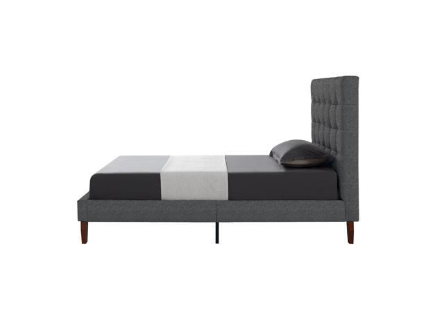 Click here for Georges Grey Linen Platform Bedframe - Full Size B... prices