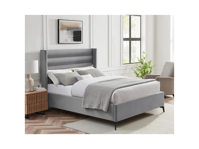 Click here for Inspired Home Laron Platform Bed - Upholstered Win... prices