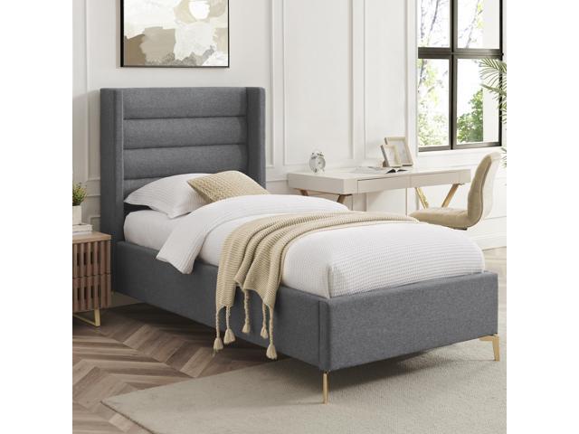Click here for Inspired Home Laron Platform Bed - Upholstered Win... prices