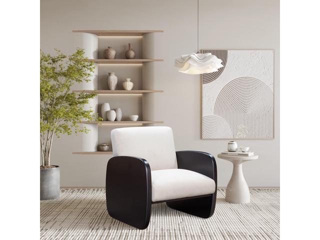 Click here for Inspired home Haneen - Wooden Arm Upholstered  Bla... prices