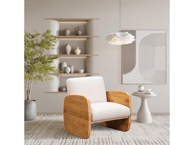 Click here for Inspired home Haneen - Wooden Arm Upholstered  Nat... prices