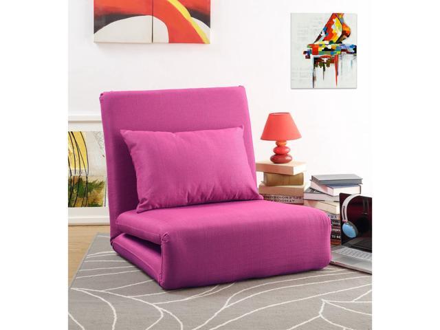 Click here for Relaxie Pink Linen Flipchair - 5-Position Adjustab... prices