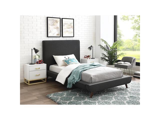 Click here for Loft Lyfe Liam Linen Platform Bed Twin Size  Charc... prices