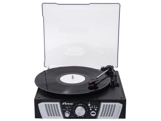 Victor Lakeshore 5-in-1 Hybrid Bluetooth Turntable System w USB and RCA Output