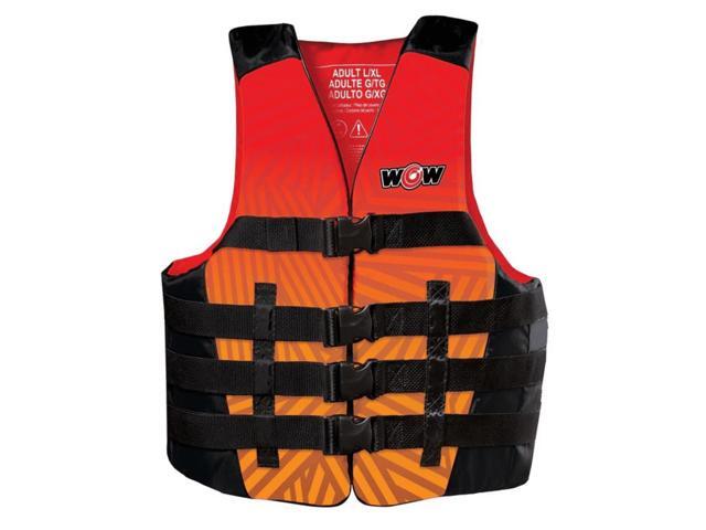 Click here for WOW Watersports Vis-Wave Adult Life Vest - Red - X... prices