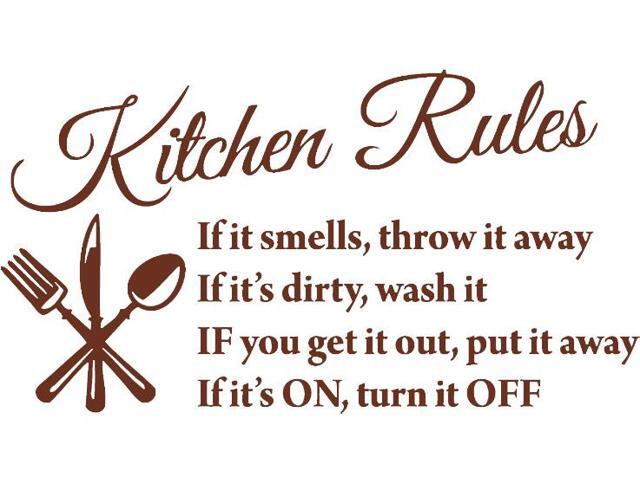 Click here for Brown 31 X 19 Kitchen Rules Art Home Mural Décor prices
