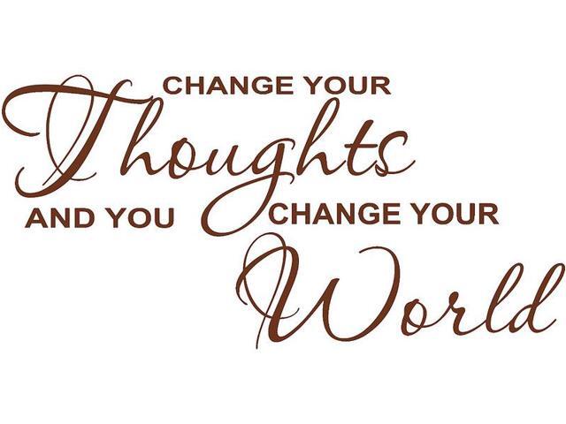 Click here for Brown 45 x 22 Change Your Thoughts And You Change... prices