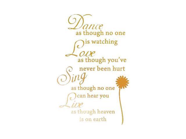 Click here for GOLD(CHROME MIRROR) 15 x 23 Dance Love Sing Live W... prices