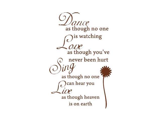 Click here for Brown 29 x 45 Dance Love Sing Live Wall Quotes prices