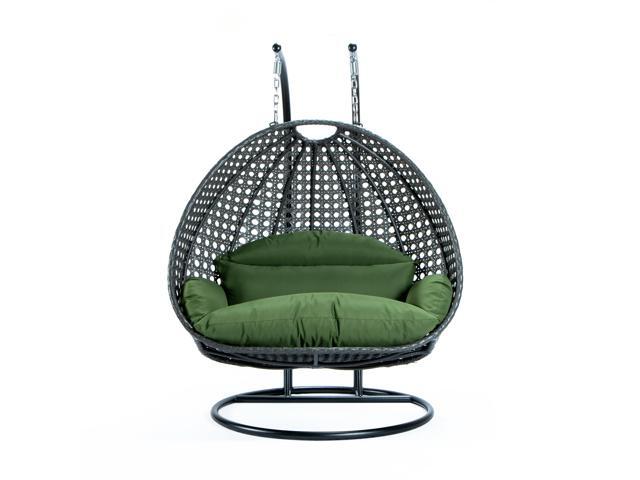 Click here for LeisureMod Charcoal Wicker 2 person Double Hanging... prices