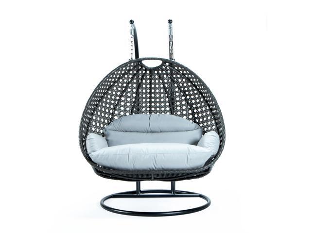 Click here for LeisureMod Charcoal Wicker 2 person Double Hanging... prices
