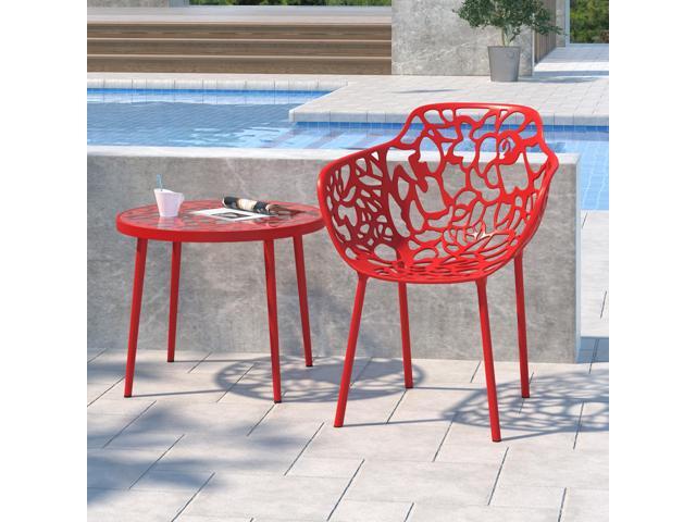 Click here for LeisureMod Devon Tree Design Glass Top Aluminum Ba... prices