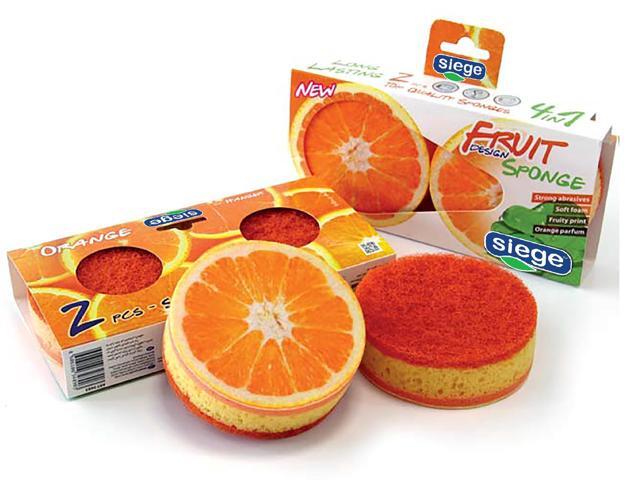 Click here for Siege 2 Sided Fruit Orange Design Sponges (2 Pk)... prices