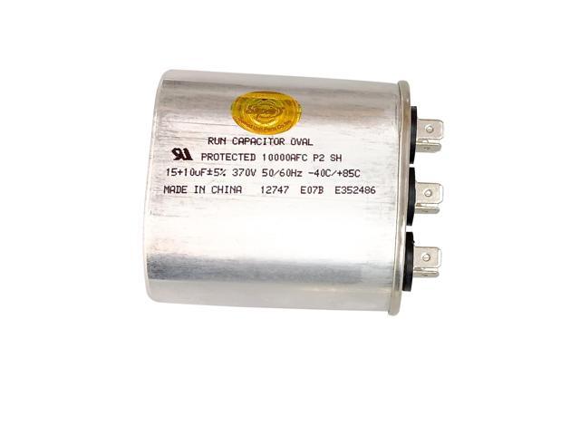 Click here for Dual Run Capacitor  Oval  15 + 10 Mfd.  370 Volt... prices