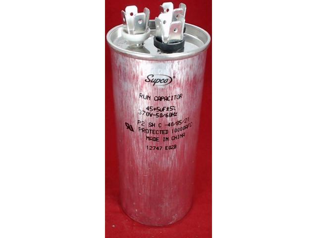 Click here for Dual Run Capacitor  Round  45 + 5 Mfd.  370 Volt... prices