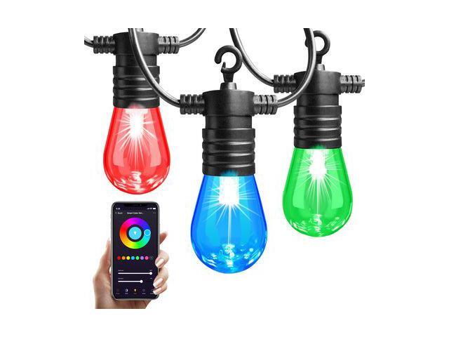 Click here for eco4life Smart Outdoor Patio Lights 48FT string le... prices