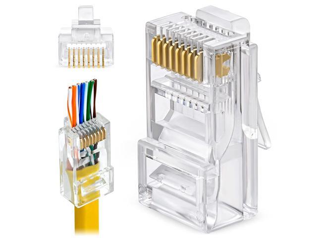 Click here for Rj45 Cat6 Pass Through Connectors - Pack Of 100 Ez... prices