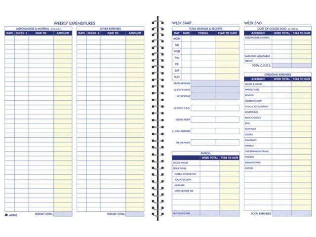 Click here for Adams Weekly Bookkeeping Book  8 1/2 x 11  Blue prices