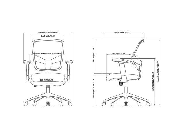 Click here for Lorell Exec Mid-Back Chair 26-1/2x28x25-3/4 BK 845... prices