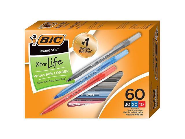 Click here for BIC Round Stic Xtra-Life Ballpoint Pens Medium 1.0... prices