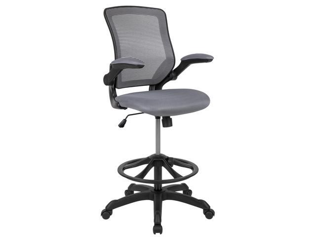 Click here for Mid-Back Dark Gray Mesh Ergonomic Drafting Chair w... prices