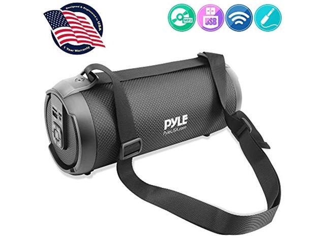Pyle Portable Bluetooth BoomBox Speaker With Fm Radio  Usb & Micro Sd Readers  Black - Black
