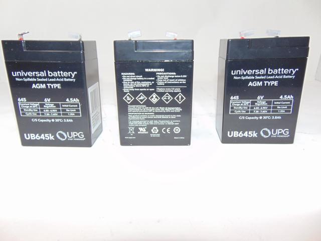 Click here for (3-Pack) UPG SLA 6-Volt F1 Terminal AGM Battery UB... prices