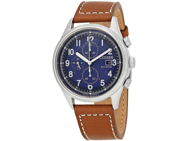 Click here for Mens Citizen Chandler Light Brown Leather Strap Wa... prices