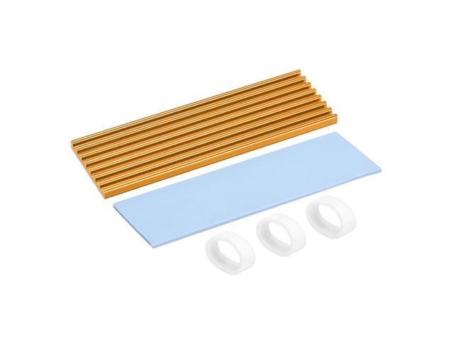 Click here for M.2 Aluminum Heatsink Kit 70x22x3mm Golden Tone wi... prices
