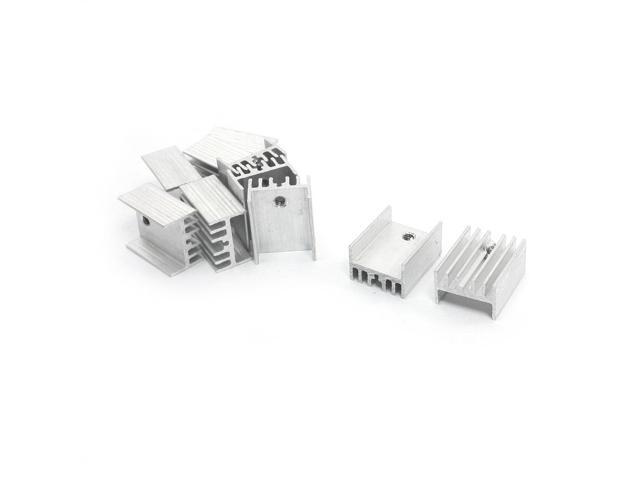 Click here for 10Pcs 20mm x 15mm x 10mm Silver Tone Aluminium Hea... prices