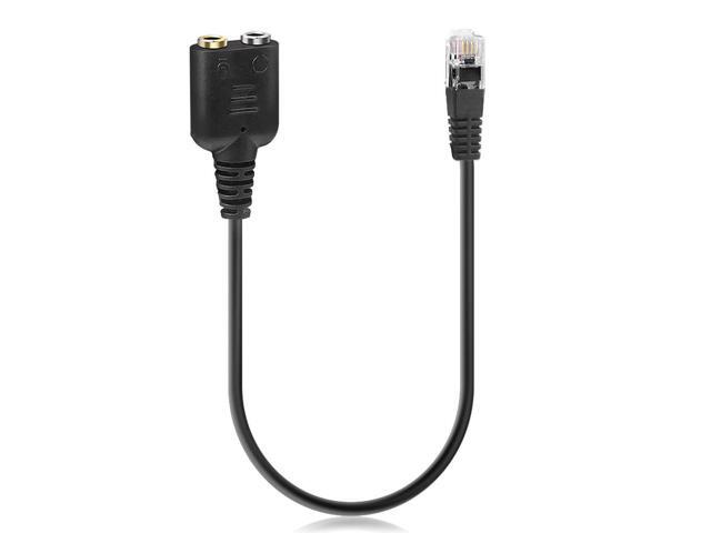 Click here for 1PC 25cm RJ9 Male To Dual 3.5mm Female Plug Headse... prices