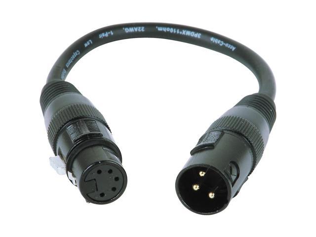 Click here for American DJ 3-Pin Male XLR to 5-Pin Female XLR Tur... prices
