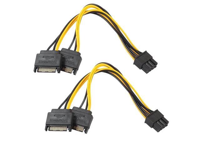 Click here for 2pcs Dual 15Pin SATA Male To PCIe 8Pin(6+2) Male P... prices