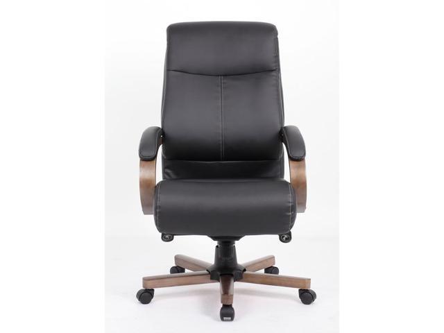Click here for Lorell 69590 Wood Base Leather High-back Executive... prices