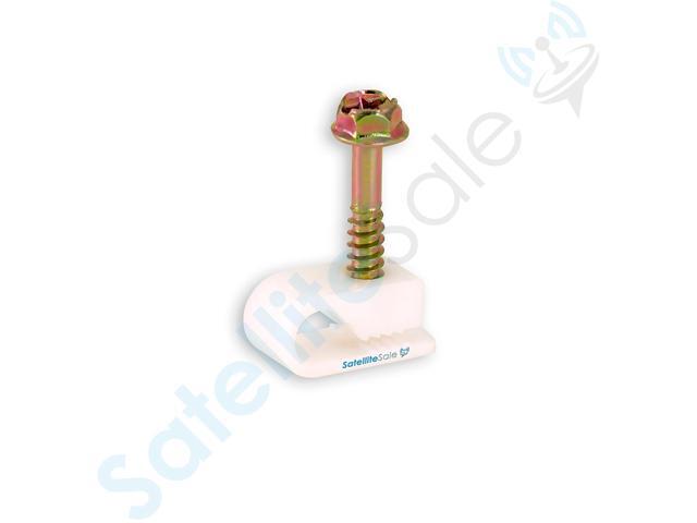 Click here for SatelliteSale Single Screw White Clips for Etherne... prices